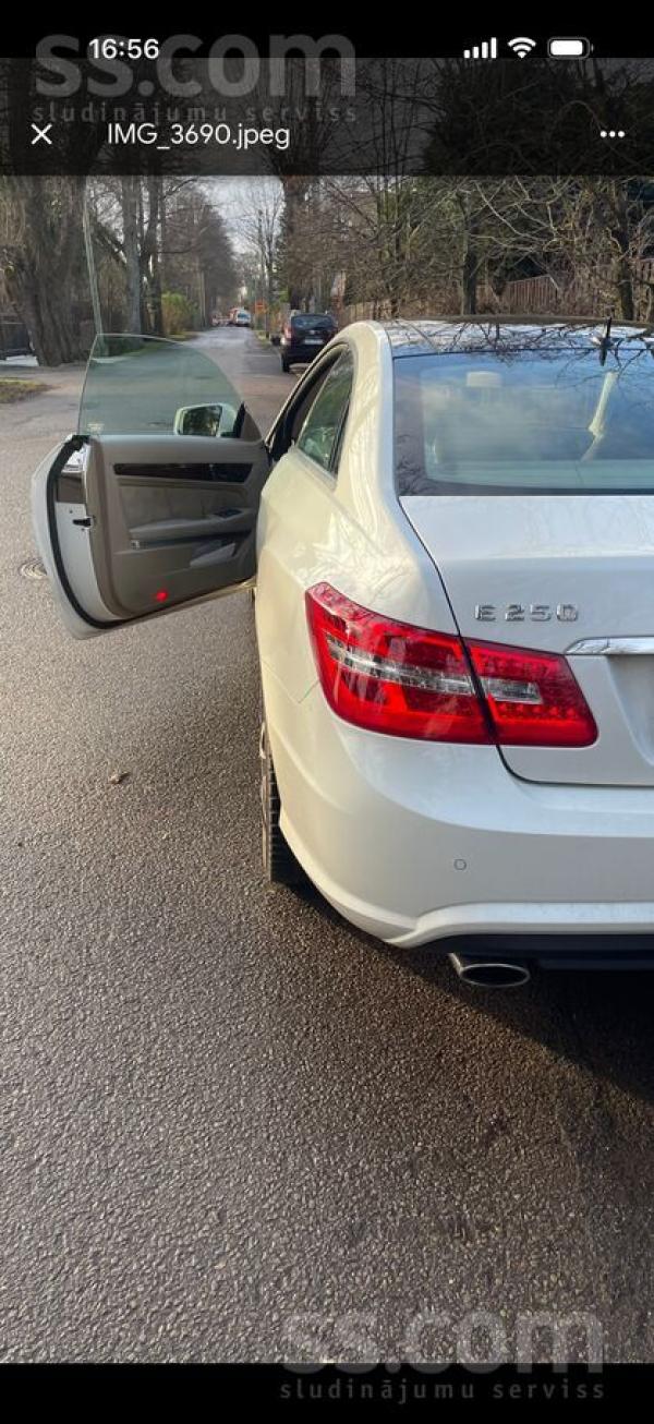 White Mercedes-Benz e-250 2013 in Riga, with an engine capacity of 2.00 L and mileage of 217 thousand km for 11500 €, photo 7 on AUTOMOTO.COM.LV