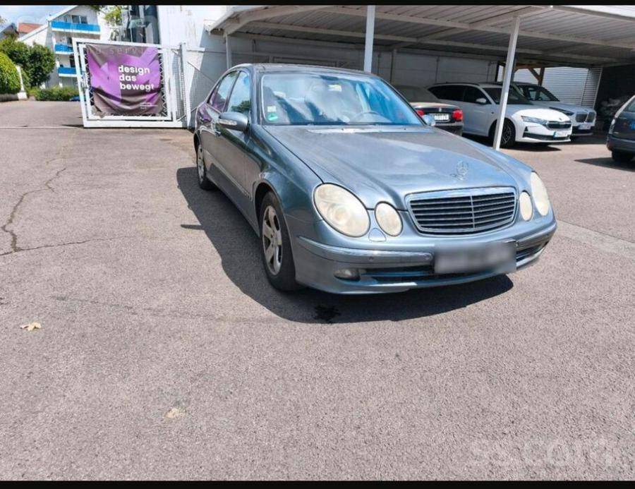 Grey Mercedes-Benz E 270 2002 in Riga, with an engine capacity of 2.70 L and mileage of 0 thousand km for 6990 €, photo 1 on AUTOMOTO.COM.LV
