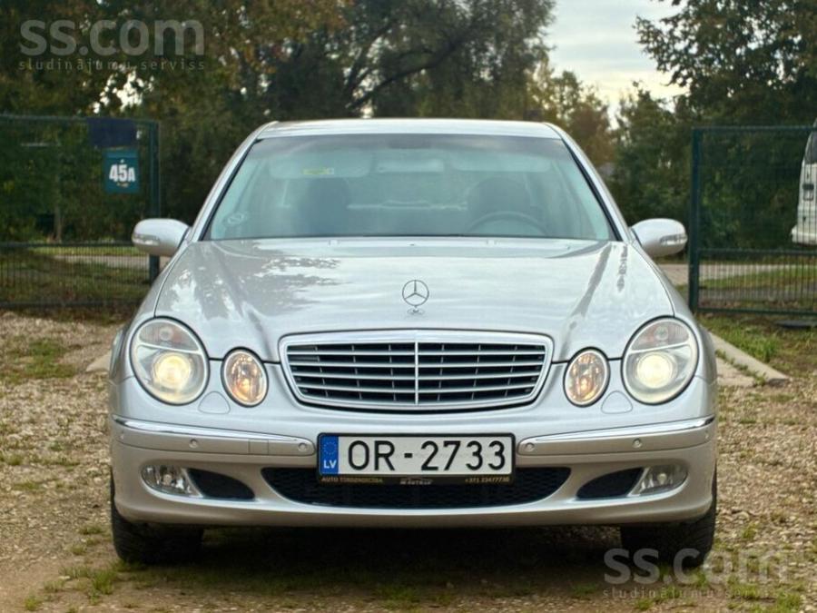Grey Mercedes-Benz E 270 2003 in Kuldiga, with an engine capacity of 2.70 L and mileage of 287 thousand km for 4290 €, photo 9 on AUTOMOTO.COM.LV