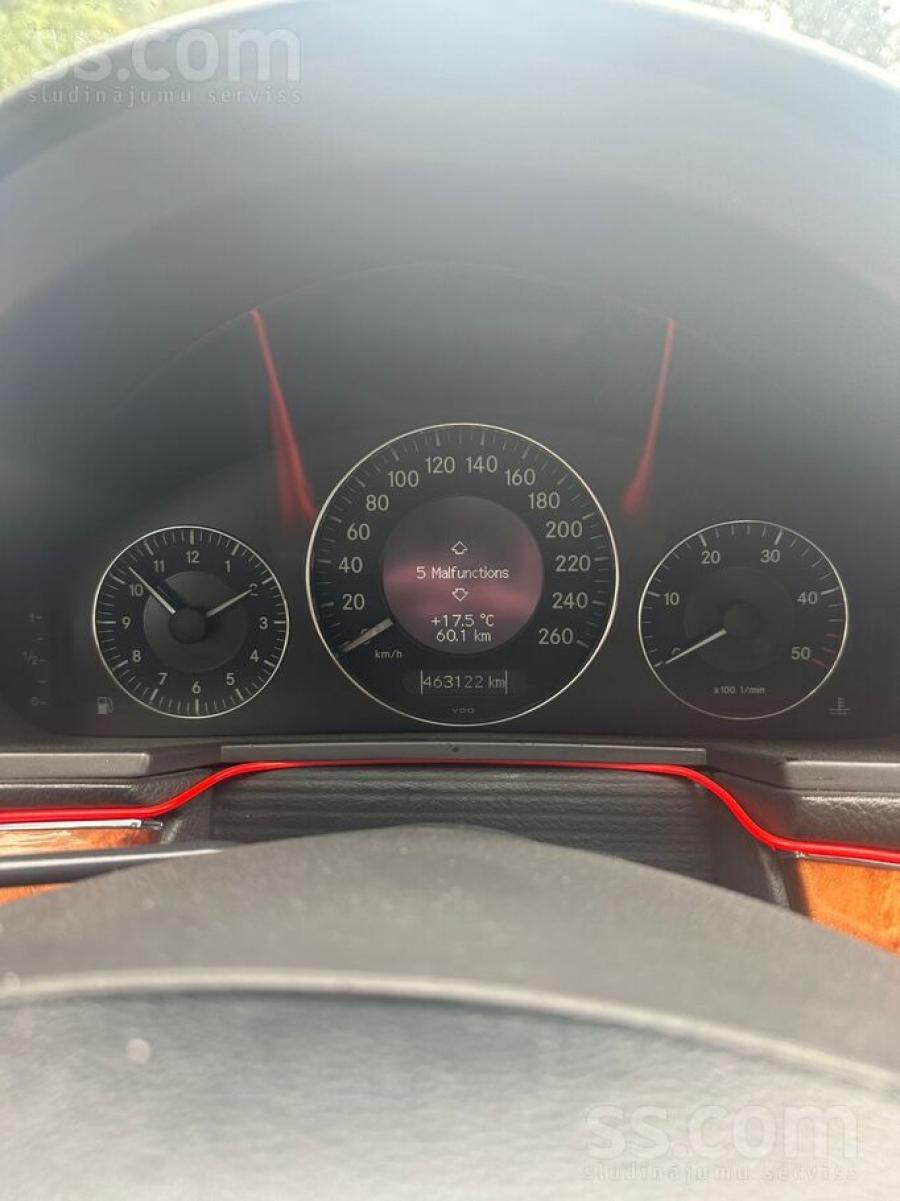 Mercedes-Benz E 270 2005 in Riga, with an engine capacity of 2.70 L and mileage of 465 thousand km for 2600 €, photo 14 on AUTOMOTO.COM.LV