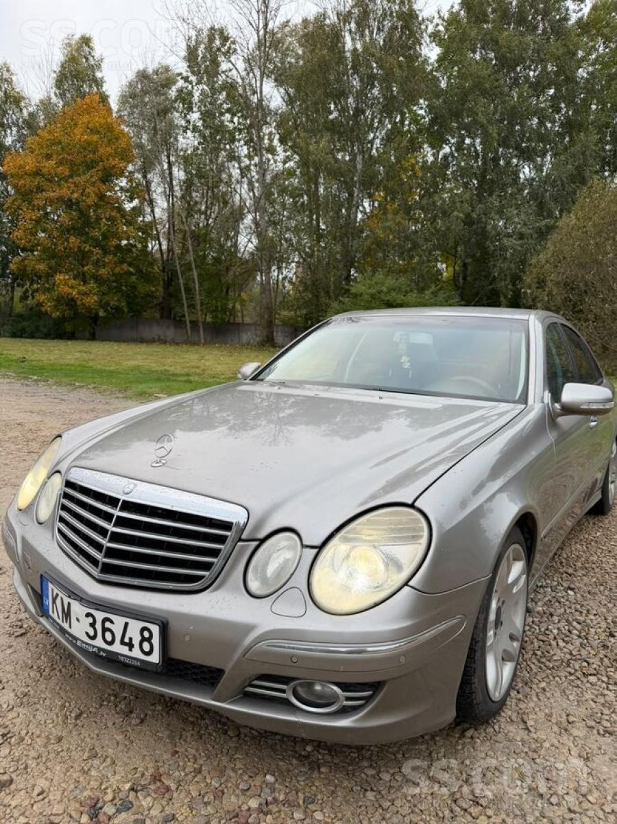 Grey Mercedes-Benz E 280 2007 in Riga, with an engine capacity of 3.00 L and mileage of 374 thousand km for 2500 €, photo 1 on AUTOMOTO.COM.LV