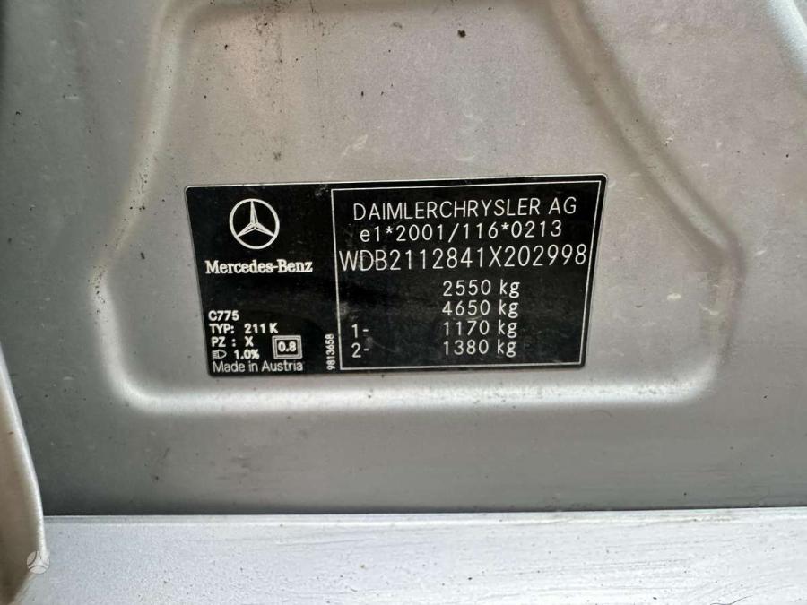 Pelēks Mercedes-Benz E 280 2006 Klaipėda, ar dzinēja tilpumu 2.99 L un nobraukumu 404 tūkst. km par 3150 €, foto 16 vietnē AUTOMOTO.COM.LV