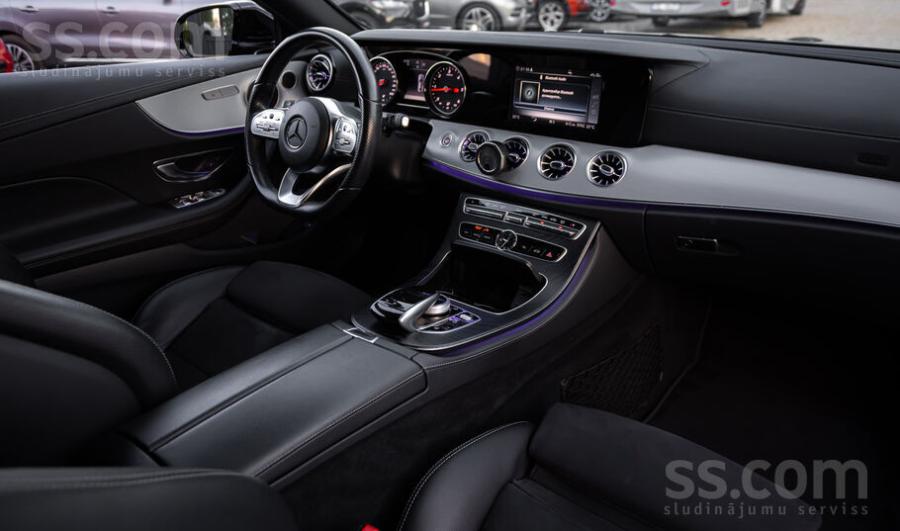 Black Mercedes-Benz E 300 2020 in Riga, with an engine capacity of 2.00 L and mileage of 149 thousand km for 32900 €, photo 8 on AUTOMOTO.COM.LV