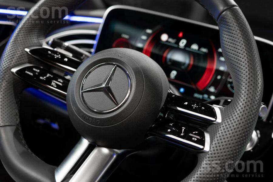 Zils Mercedes-Benz E 300 2024 Rīga, ar dzinēja tilpumu 2.00 L un nobraukumu 27 tūkst. km par 56500 €, foto 22 vietnē AUTOMOTO.COM.LV