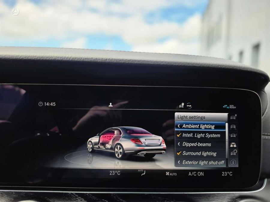 Grey Mercedes-Benz E 300 2019 in Taurage, with an engine capacity of 1.95 L and mileage of 283 thousand km for 20900 €, photo 30 on AUTOMOTO.COM.LV
