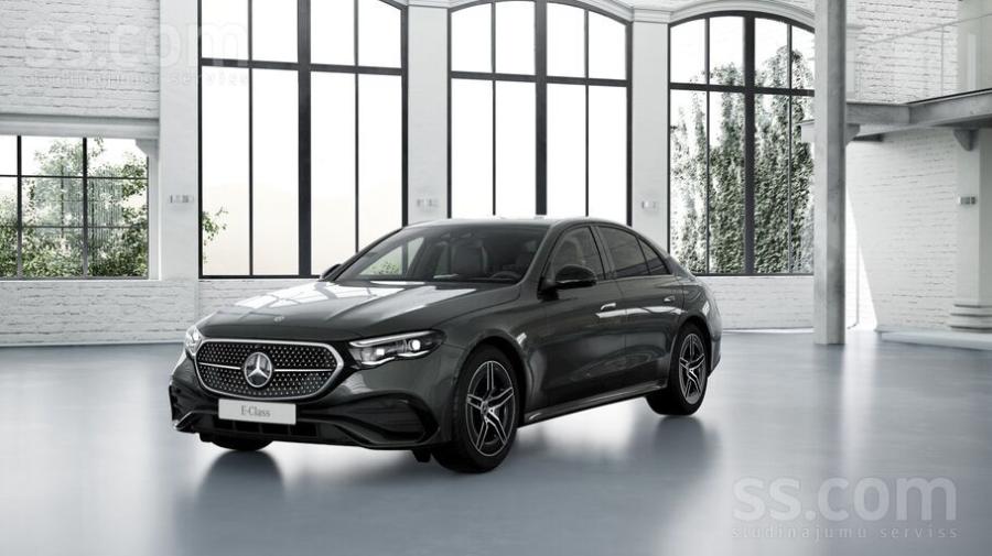 Pelēks Mercedes-Benz E 300 2023 Rīga, ar dzinēja tilpumu 2.00 L un nobraukumu 6 tūkst. km par 64900 €, foto 1 vietnē AUTOMOTO.COM.LV