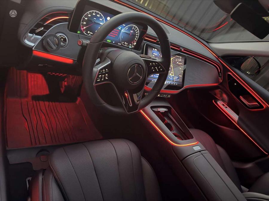 Grey Mercedes-Benz E 300 2025 in Kaunas, with an engine capacity of 2.00 L and mileage of 3 thousand km for 59230 €, photo 18 on AUTOMOTO.COM.LV