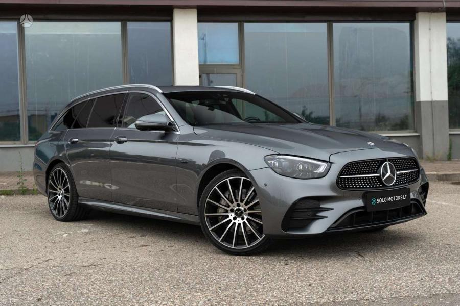 Grey Mercedes-Benz E 300 2021 in Vilnius, with an engine capacity of 2.00 L and mileage of 92 thousand km for 26950 €, photo 7 on AUTOMOTO.COM.LV