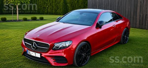 Sarkans Mercedes-Benz E 300 2018 Ogre, ar dzinēja tilpumu 2.00 L un nobraukumu 158 tūkst. km par 31500 €, foto 1 vietnē AUTOMOTO.COM.LV