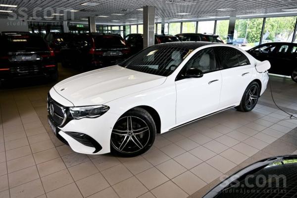 White Mercedes-Benz E 300 2024 in Tallinn, with an engine capacity of 2.00 L and mileage of 8 thousand km for 64990 €, photo 6 on AUTOMOTO.COM.LV
