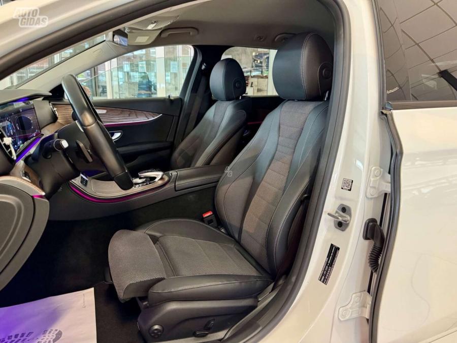 White Mercedes-Benz E 300 2019 in Kaunas, with an engine capacity of 2.00 L and mileage of 96 thousand km for 31660 €, photo 11 on AUTOMOTO.COM.LV