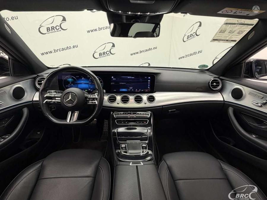 White Mercedes-Benz E 300 2021 in Vilnius, with an engine capacity of 1.95 L and mileage of 105 thousand km for 27900 €, photo 5 on AUTOMOTO.COM.LV