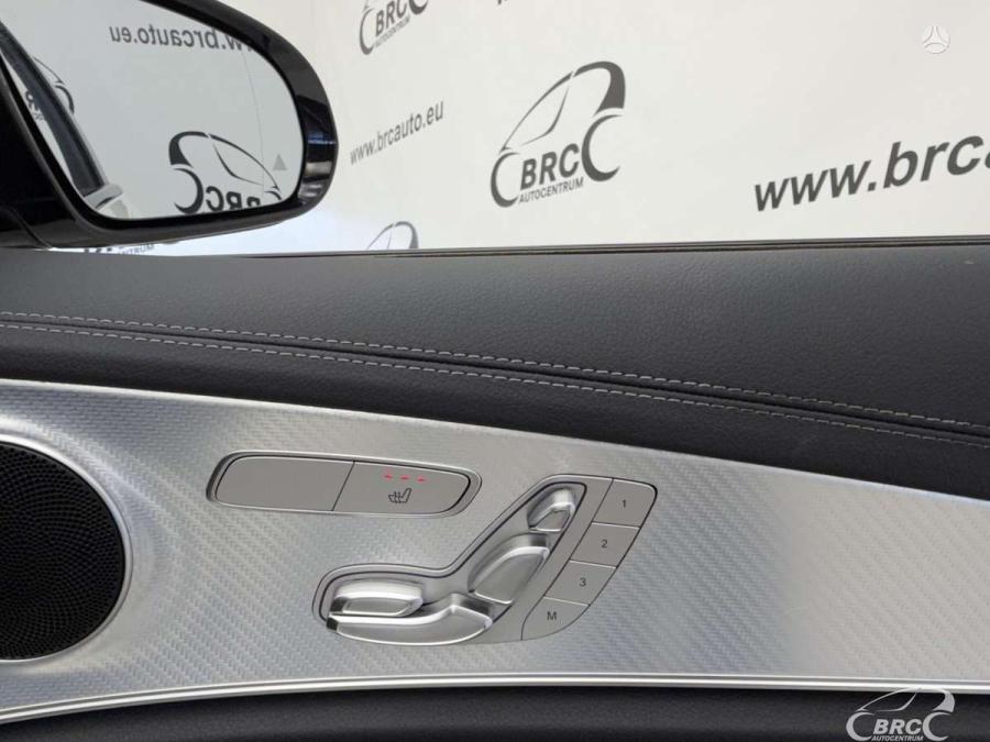 White Mercedes-Benz E 300 2021 in Vilnius, with an engine capacity of 1.95 L and mileage of 105 thousand km for 27900 €, photo 11 on AUTOMOTO.COM.LV