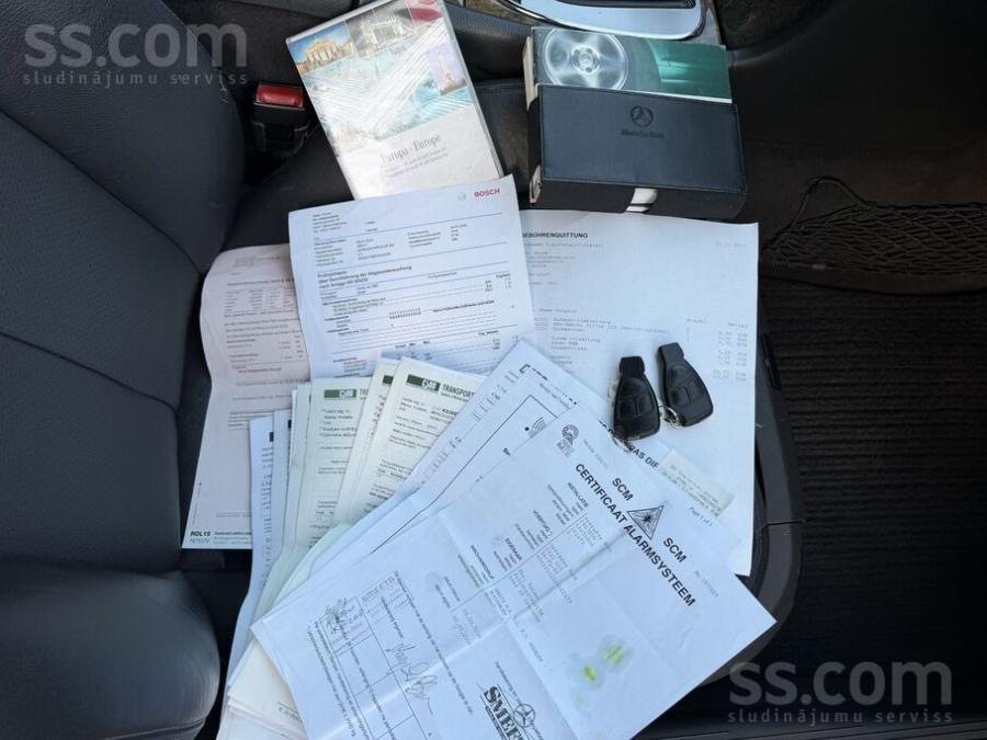 Black Mercedes-Benz E 320 2003 in Jurmala, with an engine capacity of 3.20 L and mileage of 397 thousand km for 1500 €, photo 28 on AUTOMOTO.COM.LV