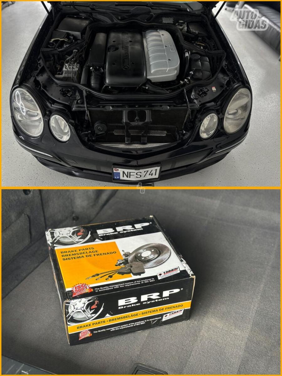 Black Mercedes-Benz E 320 2004 in Kaunas, with an engine capacity of 3.20 L and mileage of 368 thousand km for 4550 €, photo 24 on AUTOMOTO.COM.LV
