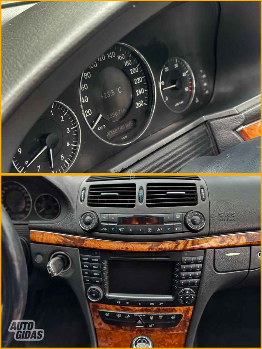 Black Mercedes-Benz E 320 2004 in Kaunas, with an engine capacity of 3.20 L and mileage of 368 thousand km for 4550 €, photo 36 on AUTOMOTO.COM.LV