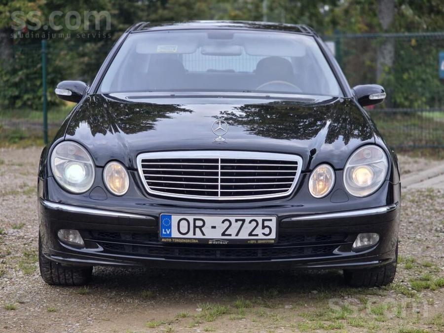 Black Mercedes-Benz E 320 2005 in Kuldiga, with an engine capacity of 3.00 L and mileage of 534 thousand km for 3990 €, photo 9 on AUTOMOTO.COM.LV