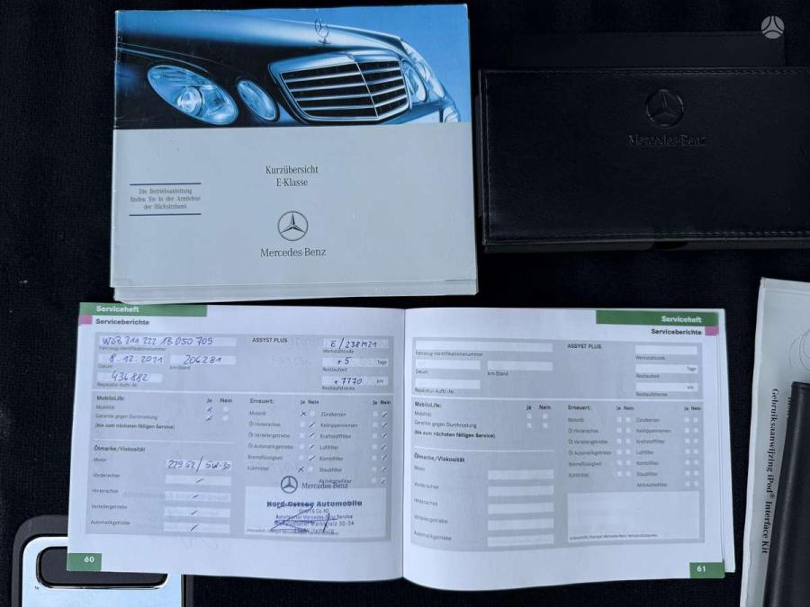 Черный Мерседес Е 320 2006 в Висагинас, объемом двигателя 3.00 л и пробегом 254 тыс. км за 11500 €, фото 24 на AUTOMOTO.COM.LV