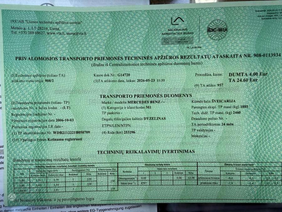 Черный Мерседес Е 320 2006 в Висагинас, объемом двигателя 3.00 л и пробегом 254 тыс. км за 11500 €, фото 27 на AUTOMOTO.COM.LV