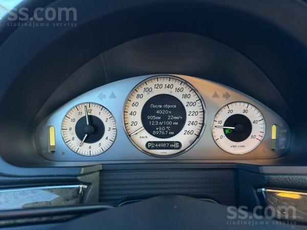 Black Mercedes-Benz E 320 2008 in Liepaja, with an engine capacity of 3.00 L and mileage of 245 thousand km for 5100 €, photo 5 on AUTOMOTO.COM.LV