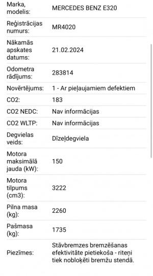 Pelēks Mercedes-Benz E 320 2003 Rīga, ar dzinēja tilpumu 3.20 L un nobraukumu 295 tūkst. km par 3300 €, foto 24 vietnē AUTOMOTO.COM.LV
