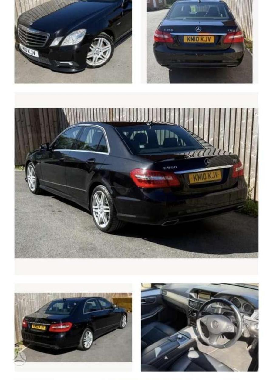Melns Mercedes-Benz E 350 2010 Kauņa, ar dzinēja tilpumu 2.99 L un nobraukumu 180 tūkst. km par 4500 €, foto 3 vietnē AUTOMOTO.COM.LV