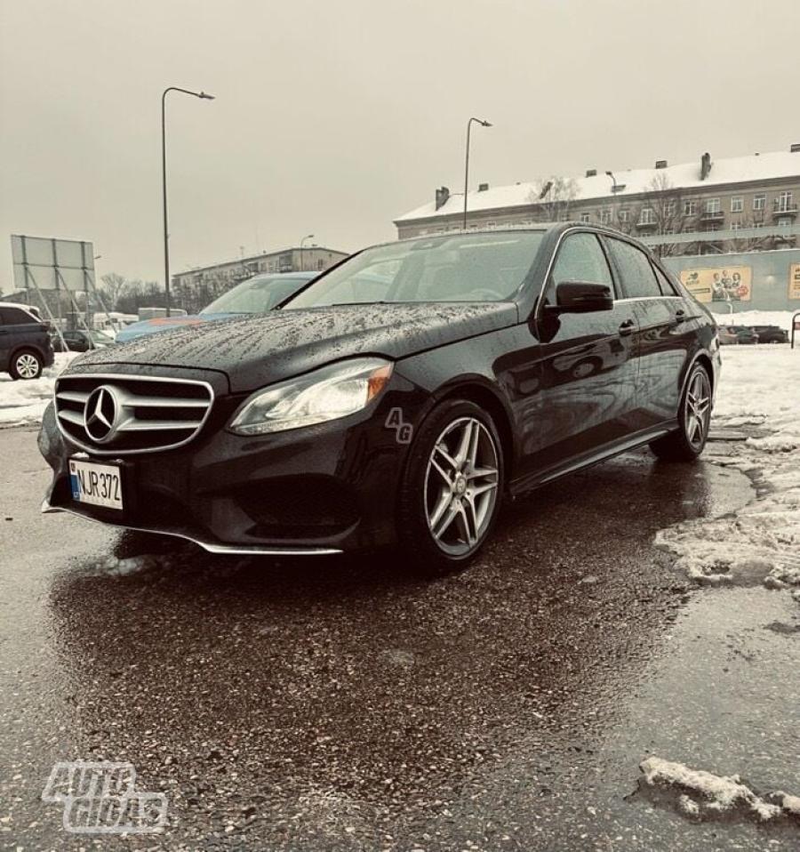 Black Mercedes-Benz E 350 2014 in Panevezys, with an engine capacity of 3.50 L and mileage of 190 thousand km for 12999 €, photo 1 on AUTOMOTO.COM.LV