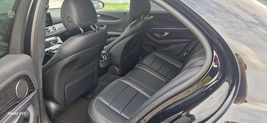 Black Mercedes-Benz E 350 2017 in Vilnius, with an engine capacity of 2.99 L and mileage of 269 thousand km for 24600 €, photo 14 on AUTOMOTO.COM.LV
