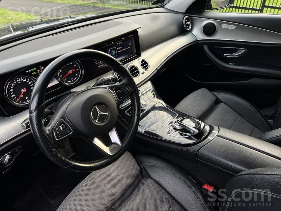 Black Mercedes-Benz E 350 2018 in Valka, with an engine capacity of 2.00 L and mileage of 169 thousand km for 18900 €, photo 12 on AUTOMOTO.COM.LV