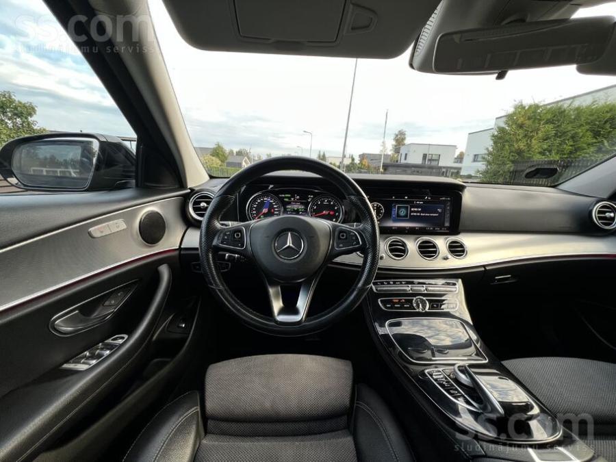 Black Mercedes-Benz E 350 2018 in Valka, with an engine capacity of 2.00 L and mileage of 169 thousand km for 18900 €, photo 15 on AUTOMOTO.COM.LV