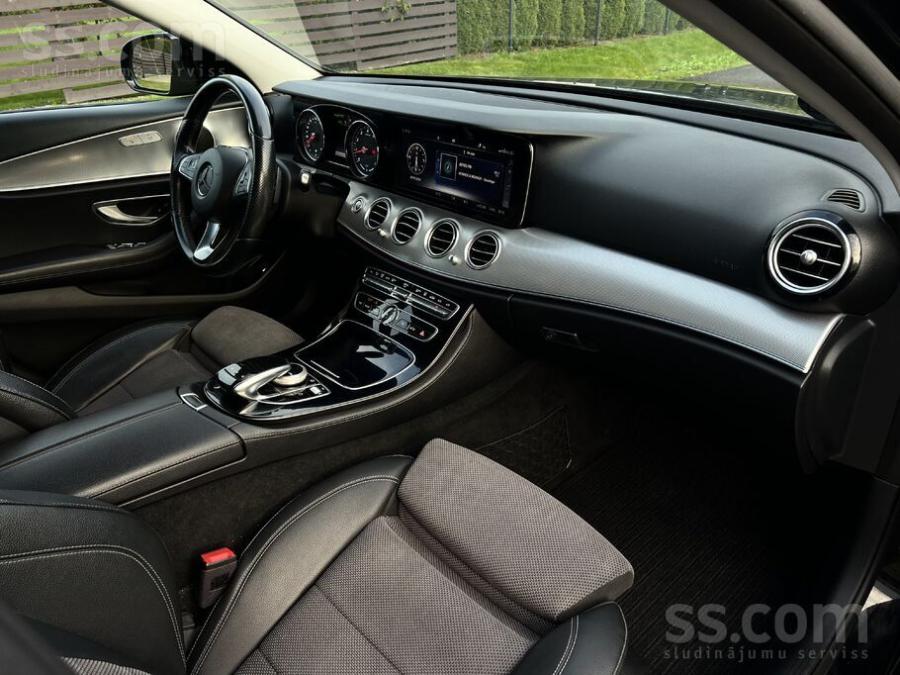 Black Mercedes-Benz E 350 2018 in Valka, with an engine capacity of 2.00 L and mileage of 169 thousand km for 18900 €, photo 16 on AUTOMOTO.COM.LV