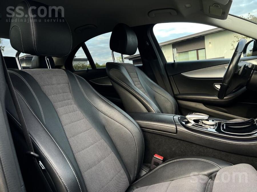 Black Mercedes-Benz E 350 2018 in Valka, with an engine capacity of 2.00 L and mileage of 169 thousand km for 18900 €, photo 18 on AUTOMOTO.COM.LV