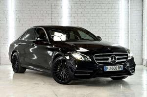 Black Mercedes-Benz E 350 2019 in Taurage, with an engine capacity of 1.99 L and mileage of 213 thousand km for 19118 €, photo 6 on AUTOMOTO.COM.LV