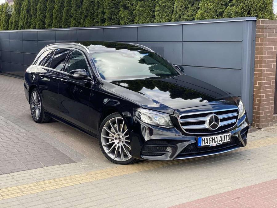 Black Mercedes-Benz E 350 2017 in Marijampole, with an engine capacity of 2.99 L and mileage of 240 thousand km for 19750 €, photo 1 on AUTOMOTO.COM.LV