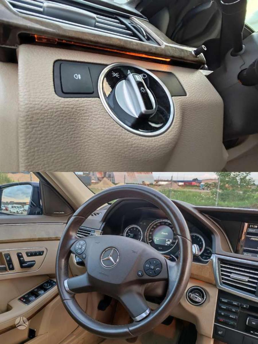 Blue Mercedes-Benz E 350 2010 in Taurage, with an engine capacity of 3.50 L and mileage of 335 thousand km for 6800 €, photo 22 on AUTOMOTO.COM.LV