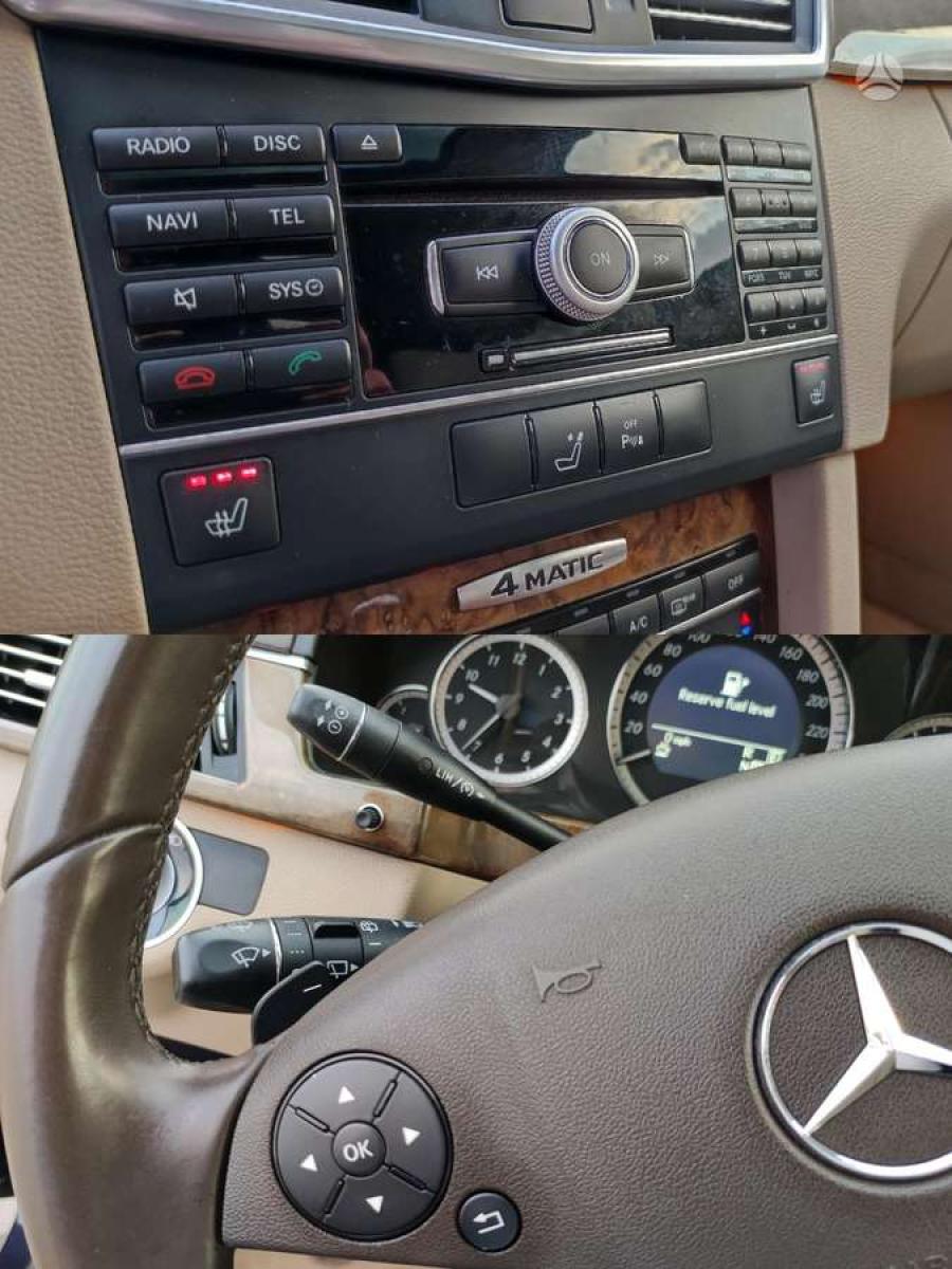 Blue Mercedes-Benz E 350 2010 in Taurage, with an engine capacity of 3.50 L and mileage of 335 thousand km for 6800 €, photo 26 on AUTOMOTO.COM.LV