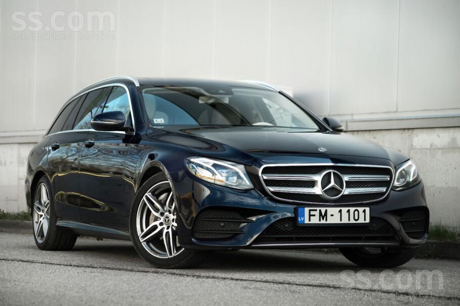 Blue Mercedes-Benz E 350 2017 in Riga, with an engine capacity of 3.00 L and mileage of 171 thousand km for 19999 €, photo 6 on AUTOMOTO.COM.LV