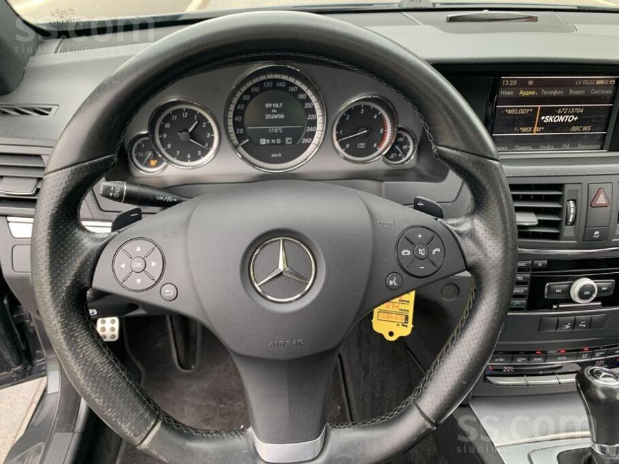 Grey Mercedes-Benz E 350 2010 in Riga, with an engine capacity of 3.00 L and mileage of 352 thousand km for 8500 €, photo 17 on AUTOMOTO.COM.LV