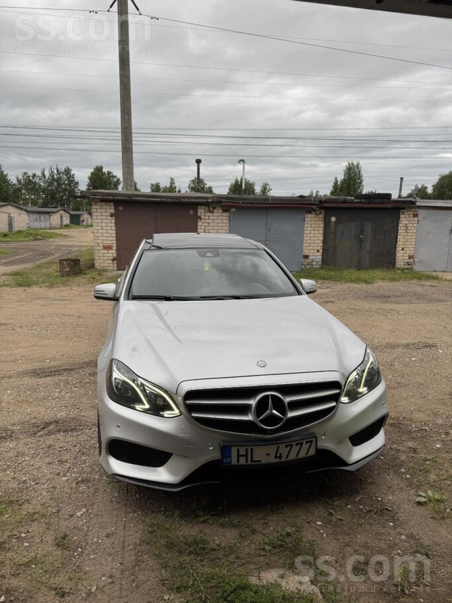Grey Mercedes-Benz E 350 2014 in Daugavpils, with an engine capacity of 3.00 L and mileage of 368 thousand km for 12500 €, photo 1 on AUTOMOTO.COM.LV