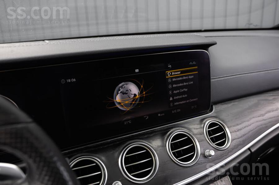 Grey Mercedes-Benz E 350 2018 in Riga, with an engine capacity of 2.00 L and mileage of 0 thousand km for 21800 €, photo 31 on AUTOMOTO.COM.LV