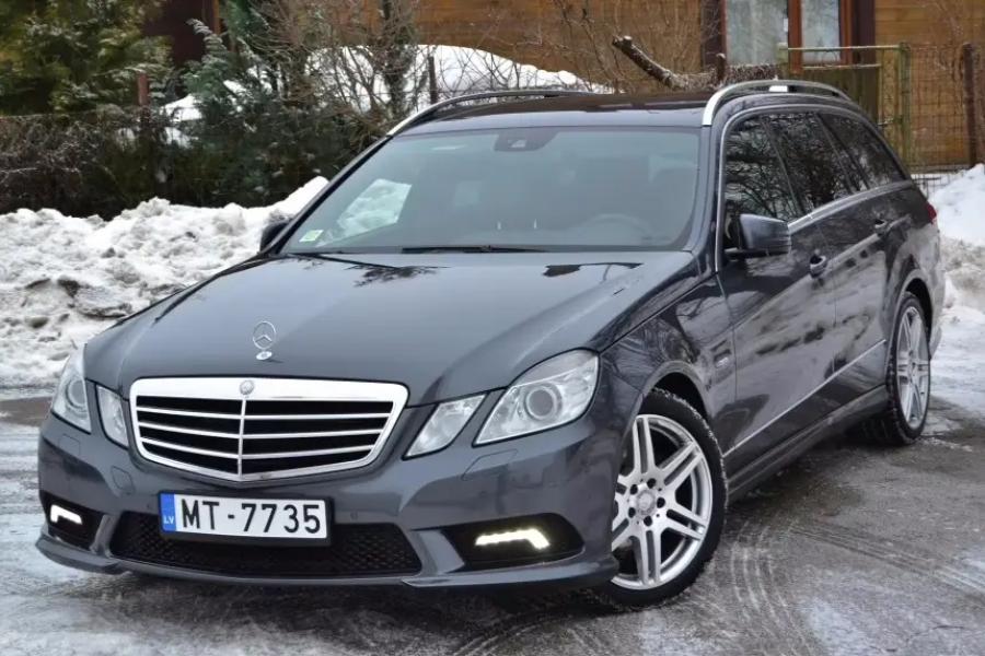 Grey Mercedes-Benz E 350 2009 in Jekabpils, with an engine capacity of 3.00 L and mileage of 291 thousand km for 9300 €, photo 1 on AUTOMOTO.COM.LV