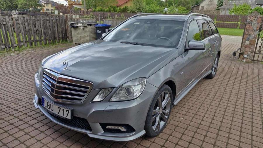 Grey Mercedes-Benz E 350 2010 in Telschi, with an engine capacity of 3.50 L and mileage of 250 thousand km for 7500 €, photo 1 on AUTOMOTO.COM.LV
