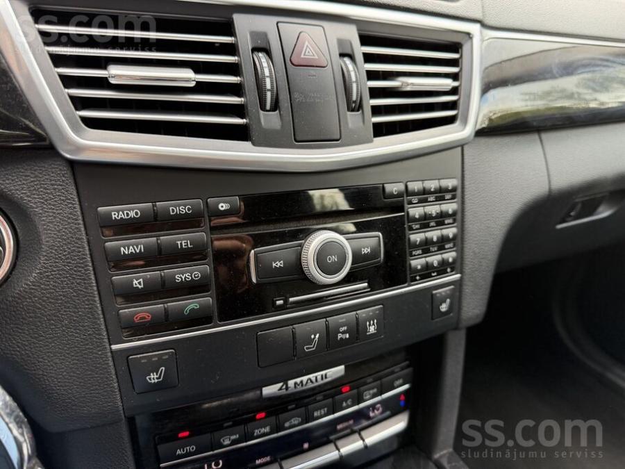 Grey Mercedes-Benz E 350 2011 in Rezekne, with an engine capacity of 3.00 L and mileage of 284 thousand km for 6490 €, photo 14 on AUTOMOTO.COM.LV