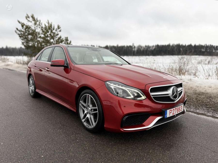 Sarkans Mercedes-Benz E 350 2016 Viļņa, ar dzinēja tilpumu 3.50 L un nobraukumu 116 tūkst. km par 17900 €, foto 1 vietnē AUTOMOTO.COM.LV