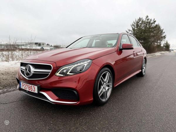Red Mercedes-Benz E 350 2016 in Vilnius, with an engine capacity of 3.50 L and mileage of 116 thousand km for 17900 €, photo 5 on AUTOMOTO.COM.LV