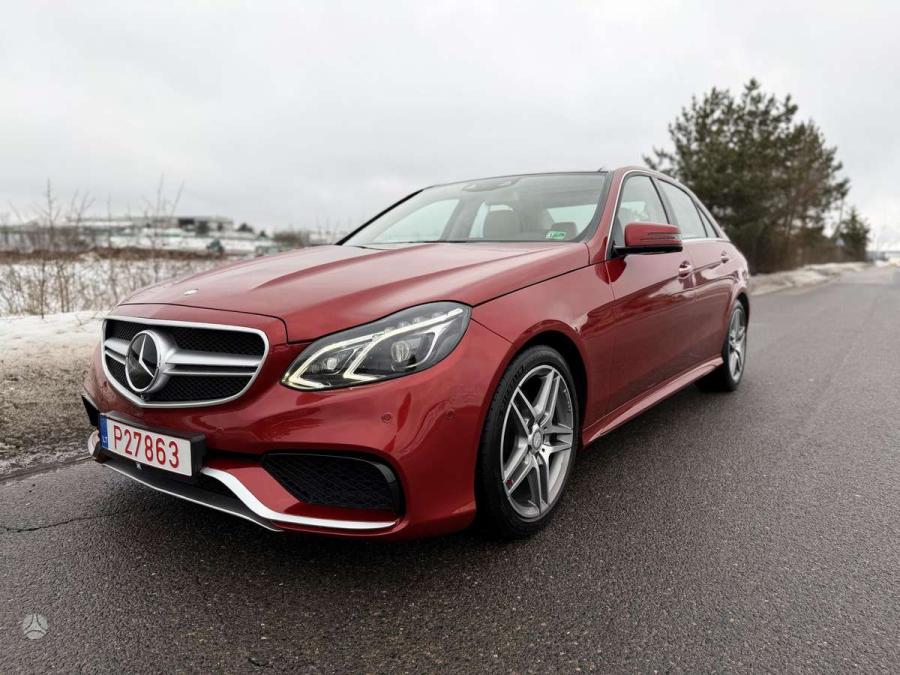 Sarkans Mercedes-Benz E 350 2016 Viļņa, ar dzinēja tilpumu 3.50 L un nobraukumu 116 tūkst. km par 17900 €, foto 5 vietnē AUTOMOTO.COM.LV
