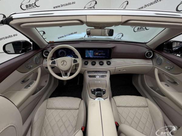 Brown Mercedes-Benz E 400 2018 in Vilnius, with an engine capacity of 3.00 L and mileage of 104 thousand km for 29000 €, photo 4 on AUTOMOTO.COM.LV