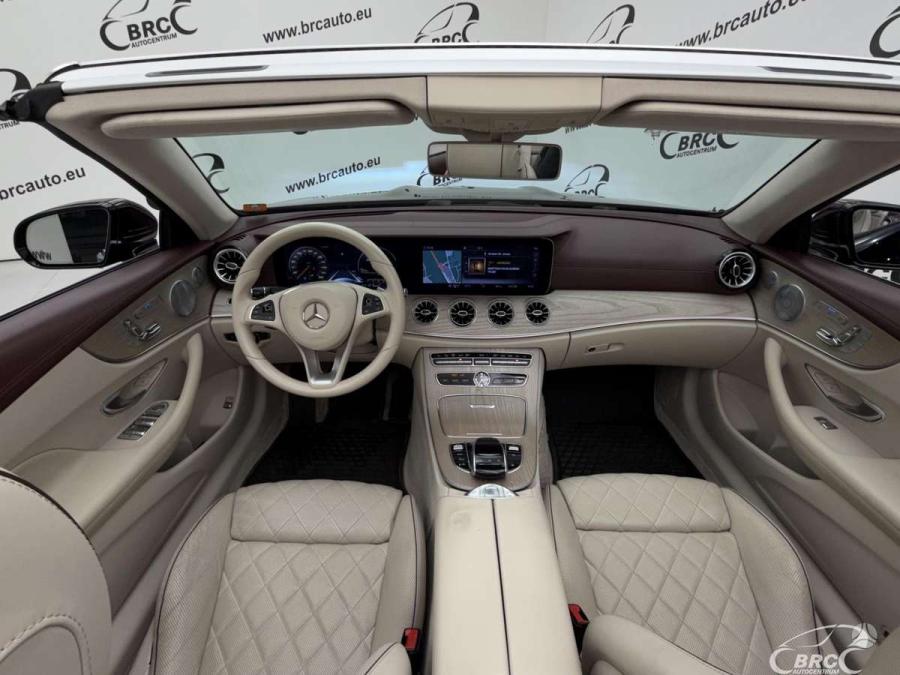 Brown Mercedes-Benz E 400 2018 in Vilnius, with an engine capacity of 3.00 L and mileage of 104 thousand km for 29000 €, photo 4 on AUTOMOTO.COM.LV