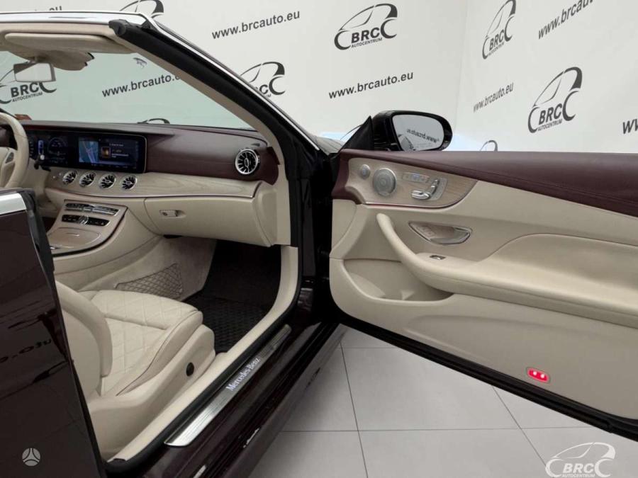Brown Mercedes-Benz E 400 2018 in Vilnius, with an engine capacity of 3.00 L and mileage of 104 thousand km for 29000 €, photo 11 on AUTOMOTO.COM.LV