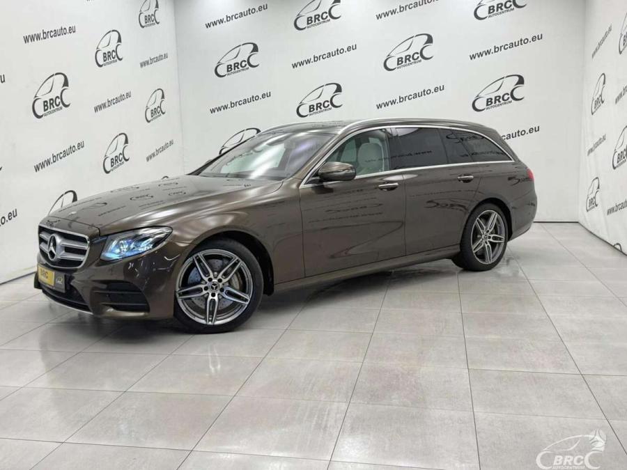 Brown Mercedes-Benz E 400 2017 in Vilnius, with an engine capacity of 3.50 L and mileage of 138 thousand km for 25500 €, photo 1 on AUTOMOTO.COM.LV
